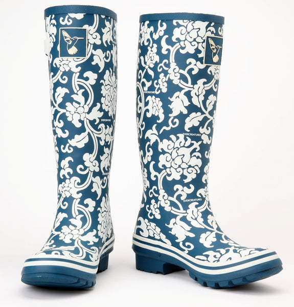 Evercreatures Delft Tall Wellies – Funky Wellington Boots
